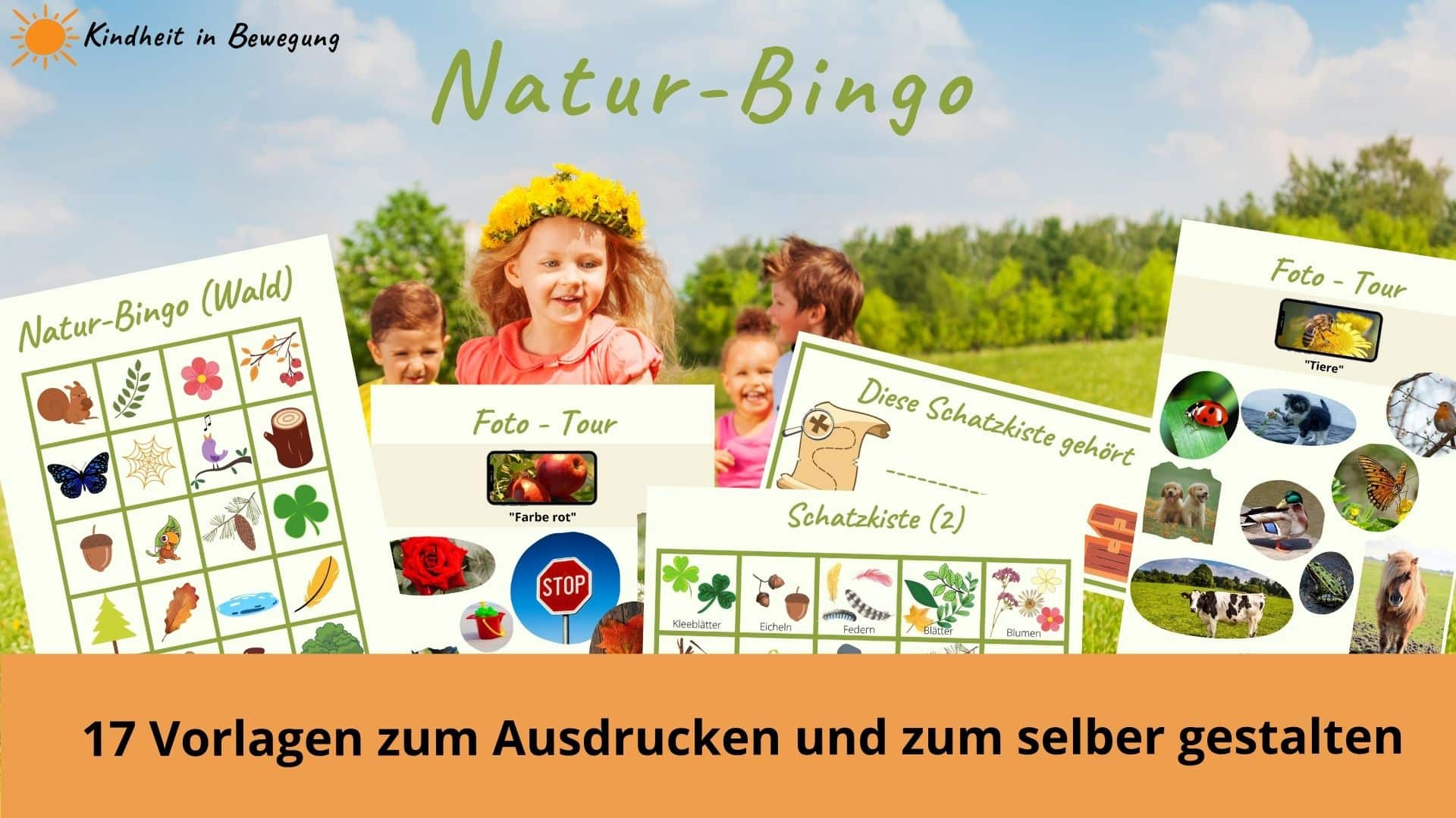 Naturbingo: kostenlose Vorlagen als PDF zum Ausdrucken